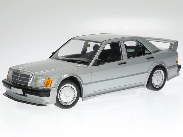 MERCEDES W201 190E 2.5-16 EVO 1 silver diecast modelcar Minichamps 1:18 ...