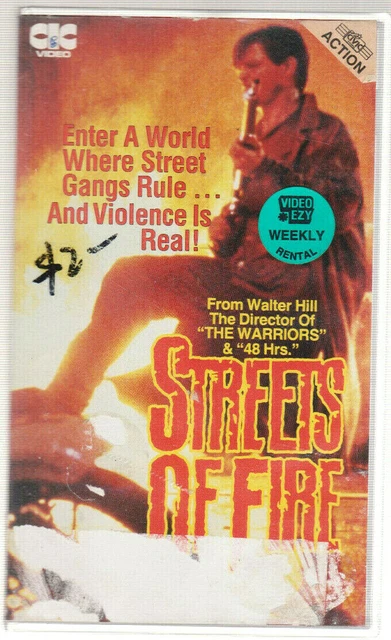 RARE VHS VIDEO Tape STREETS OF FIRE Small Box Ex-Rental CIC Video Ezy £ ...
