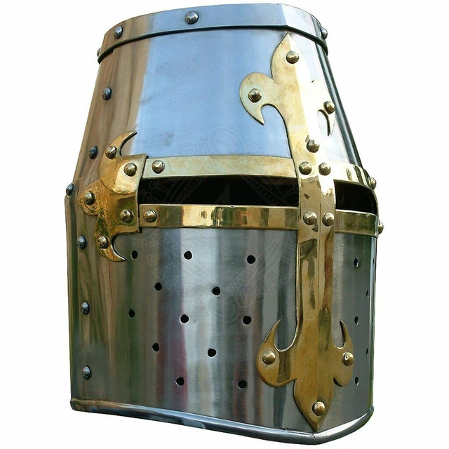 TEMPLAR CROSS MEDIEVAL Helmet Knight Armour Larp Helmet Battle Warrior ...