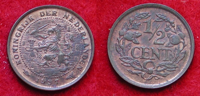 MONETA COIN MONNAIE Olanda Paesi Bassi Nederland Wilhemina I - ½ Cent ...