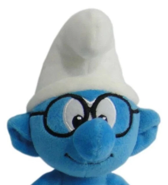THE SMURFS BLUE Smarty Smurf Brainy Plush Soft Toy with Glasses 12" £13 ...