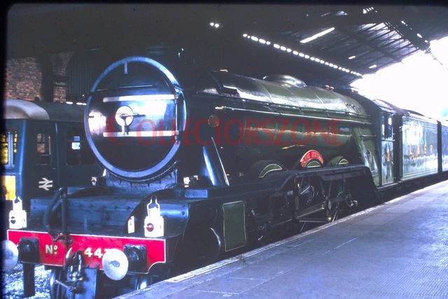 35MM SLIDE 1967 Flying Scotsman Locomotive at train station Enthusiast ...