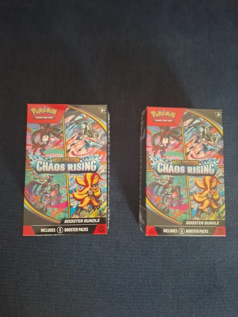 POKÉMON MEGA EVOLUTION - Chaos Rising Booster Bundle - New & Factory ...