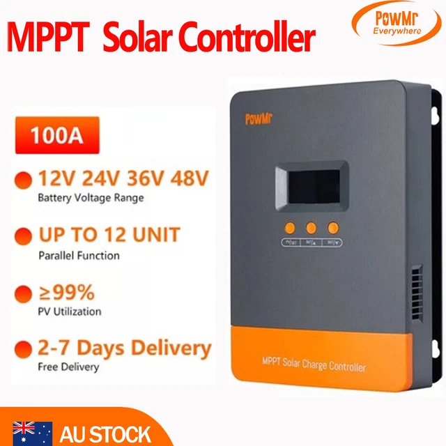 POWMR 100A MPPT Solar Charge Controller Regulator 12/24/36/48V Support Parallel $248.69 ...