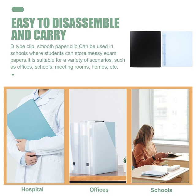 2 PCS LOOSE-LEAF File Folder Plastic Document Blinder Paper Folders $39 ...