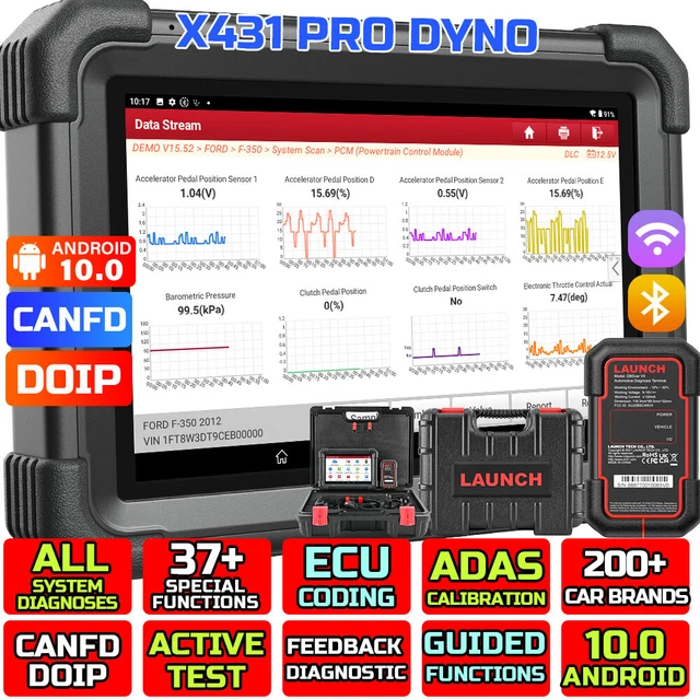 LAUNCH X431 PRO DYNO PRO3S+ KFZ OBD2 Diagnosegerät Scanner ECU Key ...