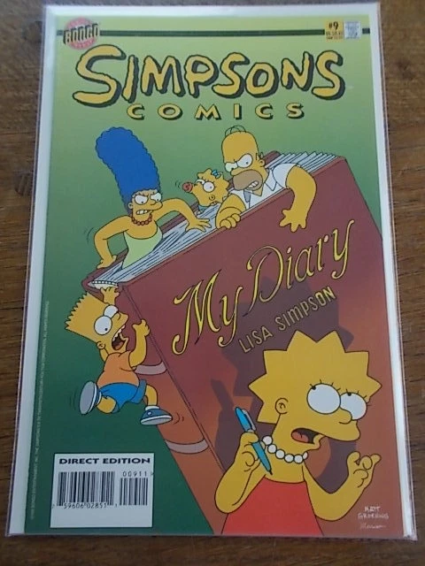 SIMPSONS COMICS BONGO Group BART SIMPSON #9 COMIC No 9 MY DIARY LISA ...