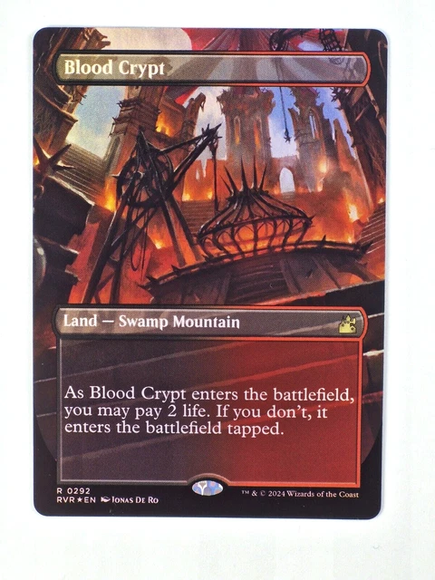 MTG BLOOD CRYPT - Ravnica Remastered [Foil] [Alternate] [Borderless] NM ...