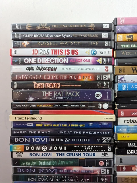 50+ MUSIC CONCERT DVD Bundle Take That Robbie Williams Westlife Michael ...