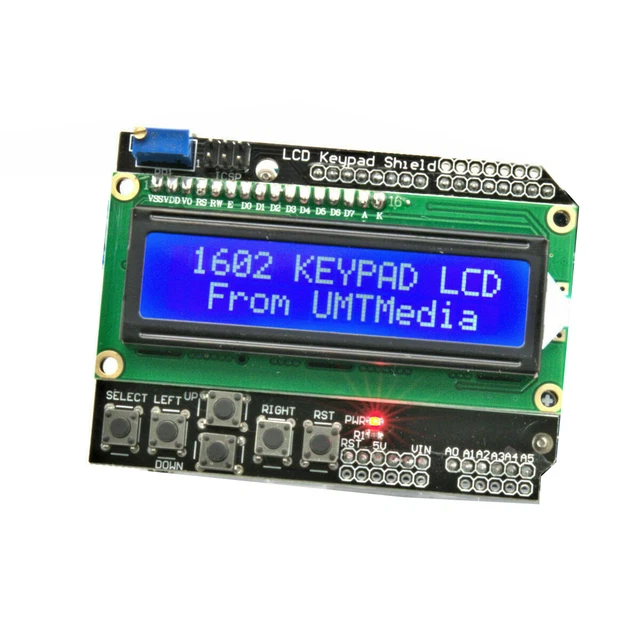 1602 16X2 LCD KEYPAD Display HD44780 Screen Module BLUE Arduino UNO ...