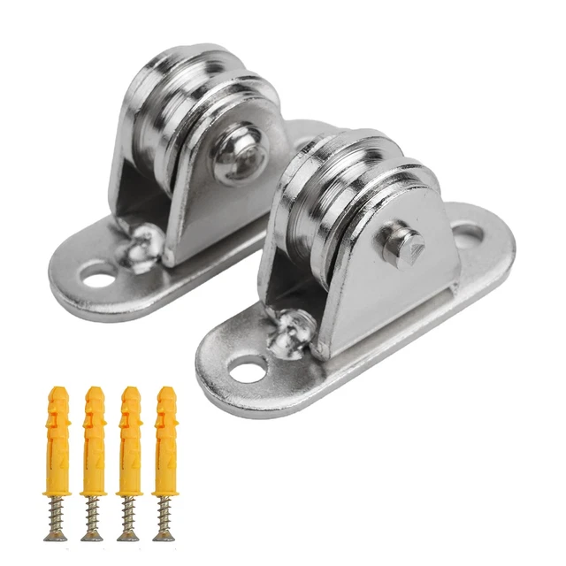 EASY WIRE ROPE Handling Gym Sliding Gate Pulley Rollers Quick ...