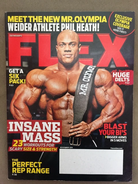 FLEX BODYBUILDING MUSCLE fitness magazine \ MR OLYMPIA PHIL HEATH \ 11 ...