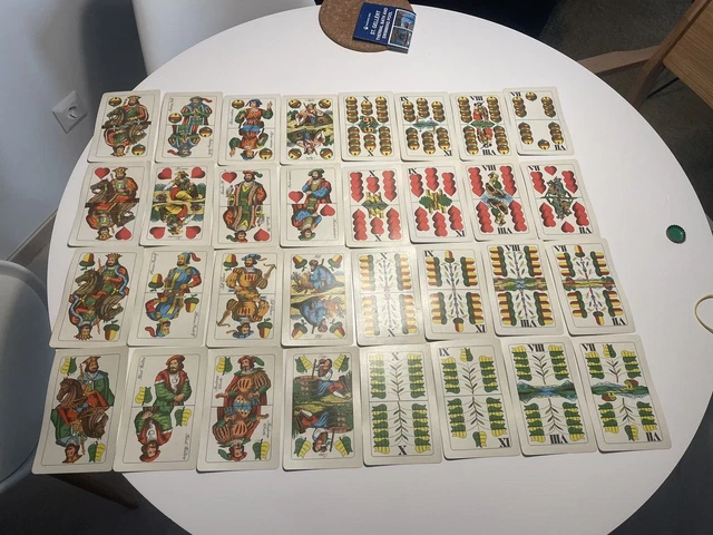 ANCIEN JEU DE 32 Cartes Grand Modèle Complet Autrichien Vintage Cards ...