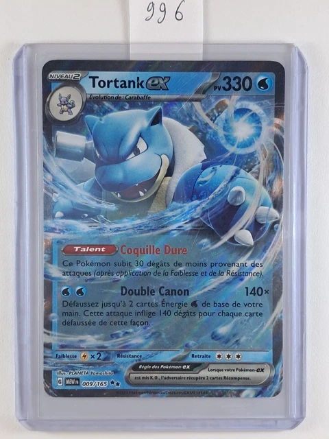 CARTE TORTANK EX 009/165 Pokémon 151 Écarlate et Violet Neuve MEW FR ...