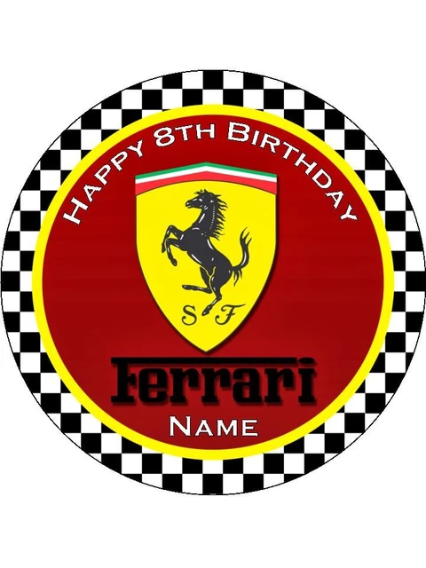 FERRARI RED CAKE Toppers Edible Icing Birthday Cake Car Decorations #01 ...