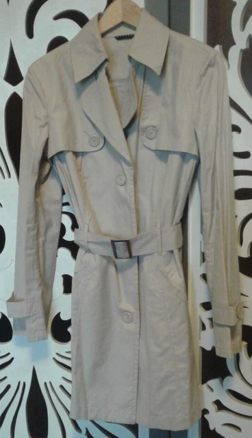 TRENCH SPOLVERINO DONNA Sisley tg. 44 Beige EUR 45,00 - PicClick IT