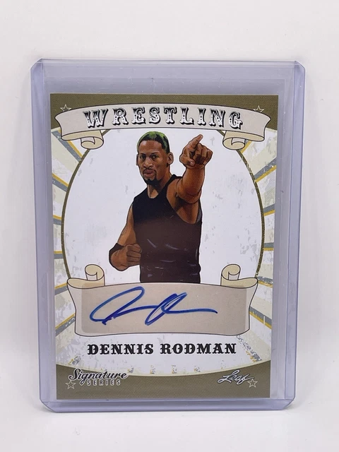 LEAF WRESTLING SIGNATURE Series 2016 autógrafo automático Dennis Rodman ...