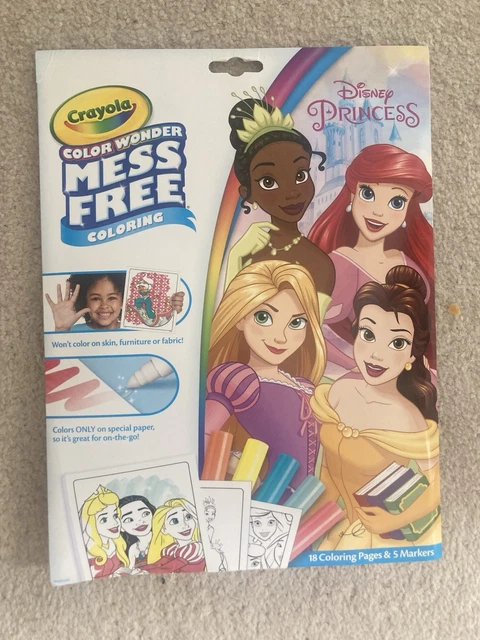 CRAYOLA COLOUR WONDER Mess Free Colouring Disney Princess Set £6.80 ...