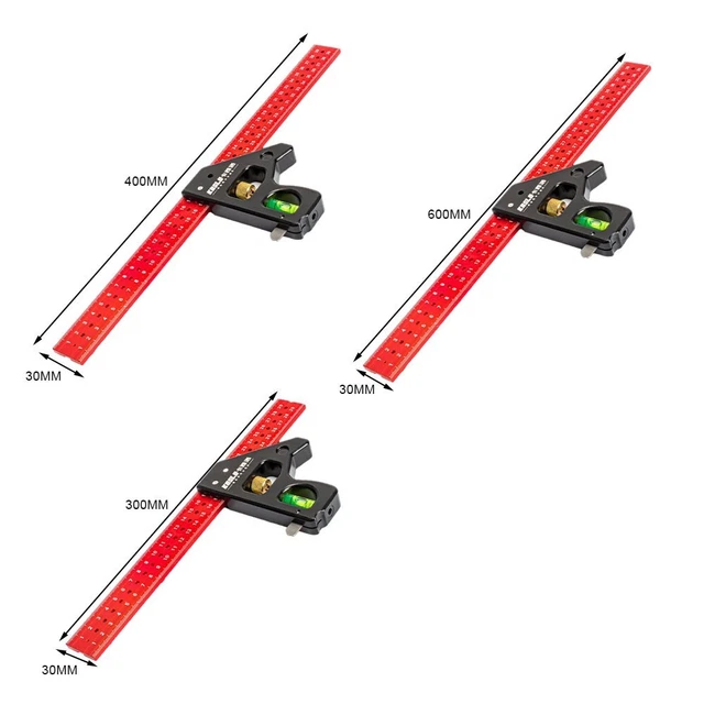 VERSATILE ANGLE RULER Wooden Marker Accurate Movable Scale Groove ...
