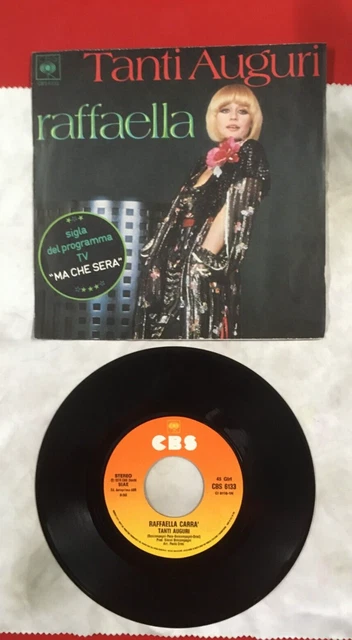 RAFFAELLA CARRA -TANTI AUGURI 45 giri RPM- 7" VINYL- VINILE- nuovo -new ...