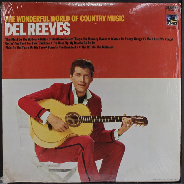 DEL REEVES: THE wonderful world of country music SUNSET 12" LP 33 RPM ...