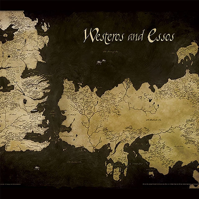 Game Of Thrones Map Of Westeros IN VENDITA! - PicClick IT