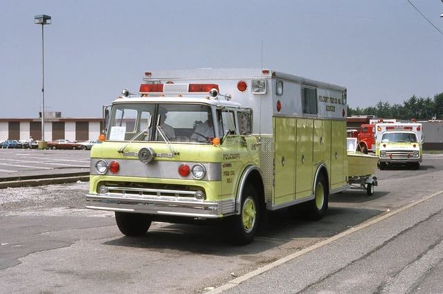 FIRE APPARATUS SLIDE- Folcroft PA Fire Company Ford C Rescue Squad 01 ...