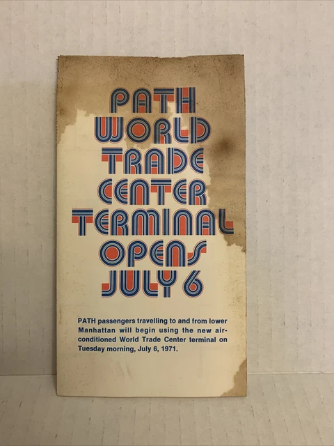 PATH STATION WORLD Trade Center Terminal Booklet New York City ( july 6 ...