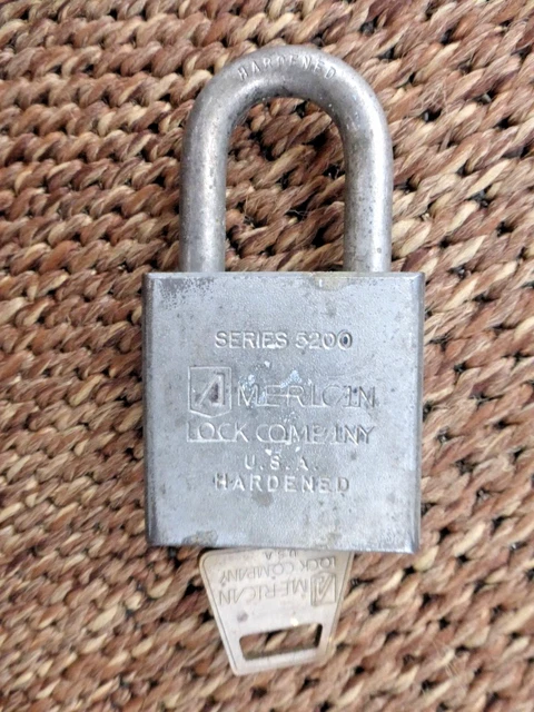 VINTAGE AMERICAN LOCK Company 5200 Series Lock w/Key, US Military ...