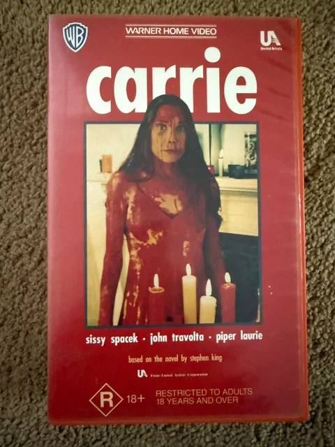CARRIE (1976) VHS PAL AUS WB HORROR - NO MOULD - STEPHEN KING, BRIAN DE ...