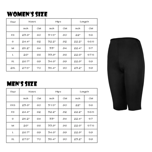 WOMEN & MAN Thermo Neoprene Sweat Sauna Body Shaper Pants Weight Loss ...