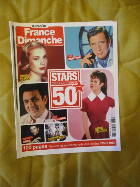 MAGAZINE STARS année 50 brigitte bardot grace kelly jacques brel EUR 9 ...