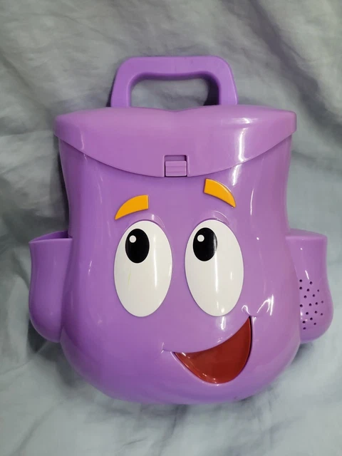DORA THE EXPLORER Talking Backpack Nick Jr Toy Back Pack Purple TALKS ...