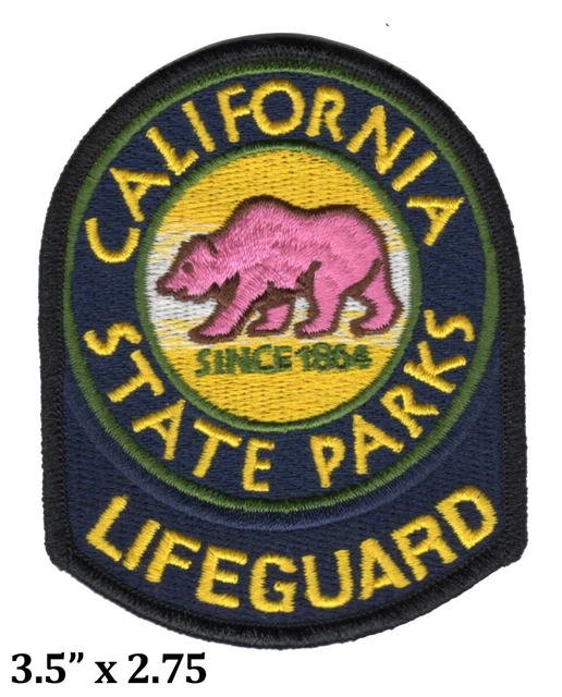 CALIFORNIA STATE PARKS Lifeguard - Pink Bear Breast Cancer Awareness Patch small £9.67 - PicClick UK
