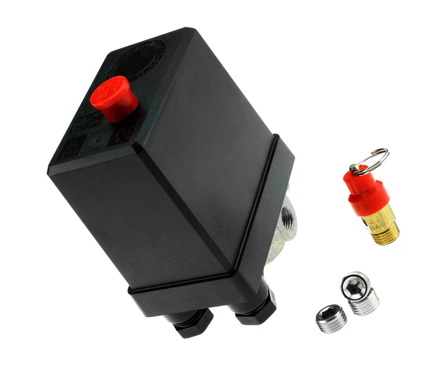 THREE PHASE AIR Compressor Pressure Switch With Blanking Plugs&Safety ...