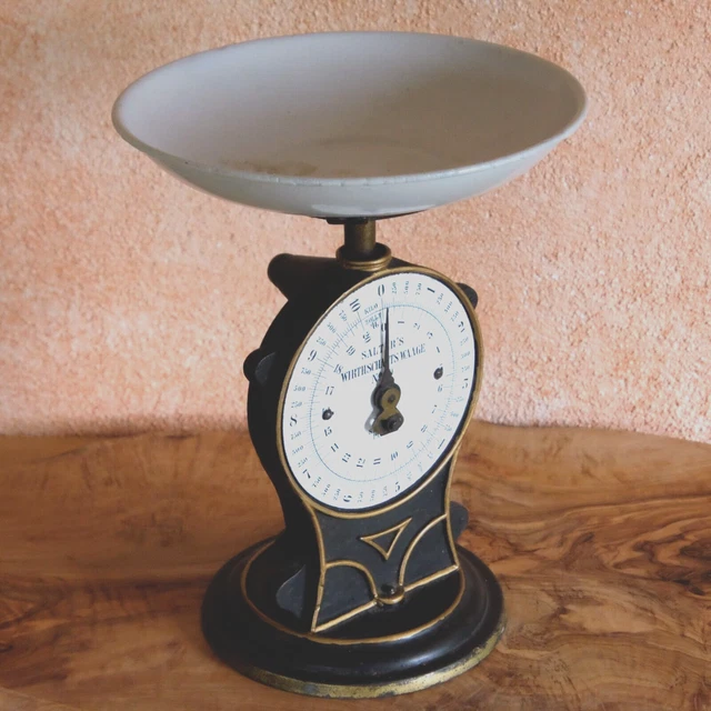 ALTE ANTIKE WAAGE Salters Nr 50 Küchenwaage Tellerwaage Art Deco 1920 Gusseisen EUR 129,95 ...