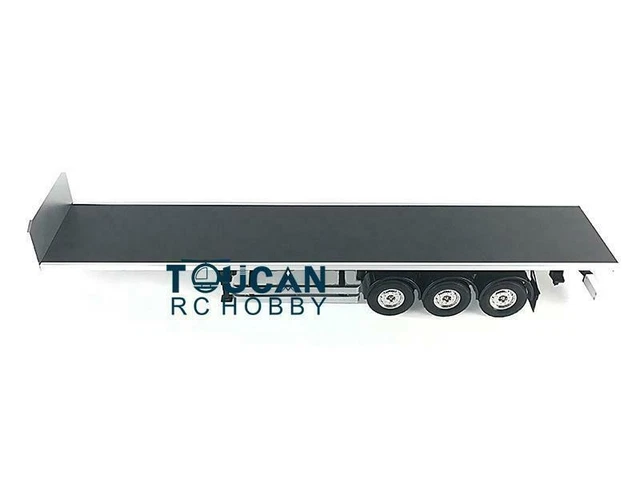 TOUCANRC RC CHASSIS Flatbed Semi Trailer for Tamiya 1/14 Tractor Truck ...