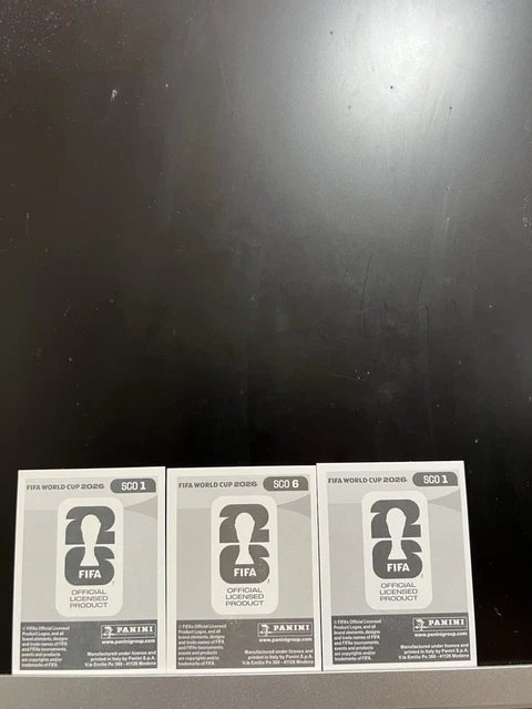 PANINI FIFA 2026 World Cup Scotland Team Crest Sticker X2 + Andrew ...
