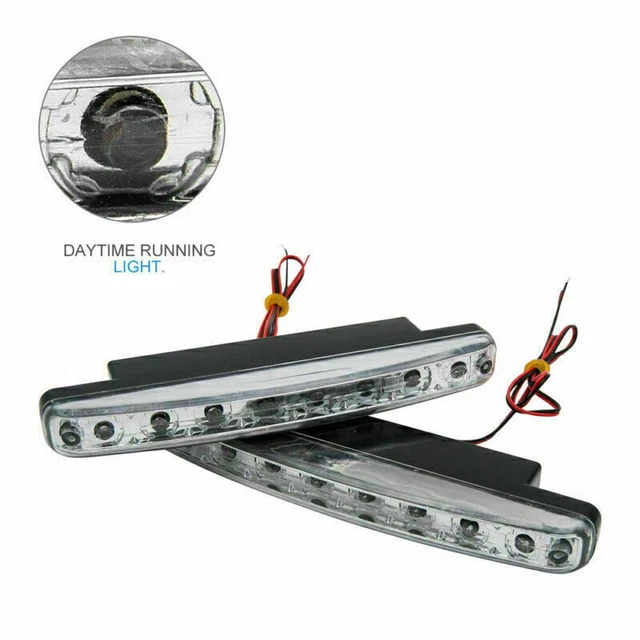 PAIR 12V LED Daytime Running Light DRL Car Fog Day Driving Lamp Lights ...
