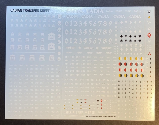 T'AU EMPIRE INFANTRY Transfer Sheet Decals Warhammer 40k - (x1) £8.46 ...