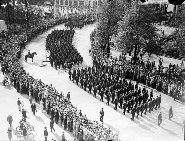 CENTENARY POLICE PARADE in Hyde Park London 1930s Historic Old Photo ...