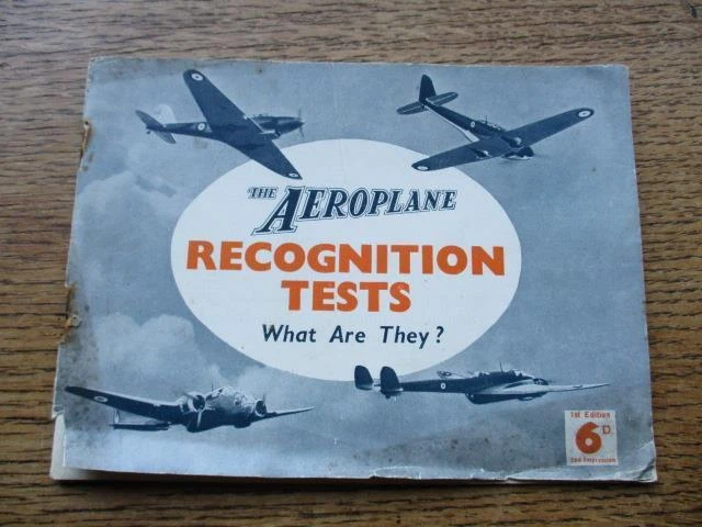 WW2 BRITISH WW2 RAF & German aircraft recognition tests booklet £4.00 ...