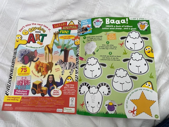 CBEEBIES ART MAGAZINE, new with toy crafts and stickers £3.00 - PicClick UK