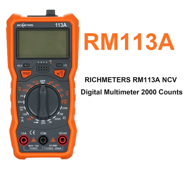 RICHMETERS MULTIMETER RM113D Multimetro Tester Digital Multimeter 6000 ...