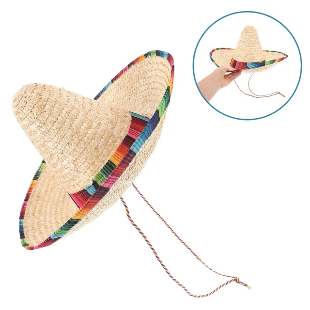 MEXICAN SOMBRERO HAT Authentic Straw Hats For Cinco De Mayo Fiesta ...