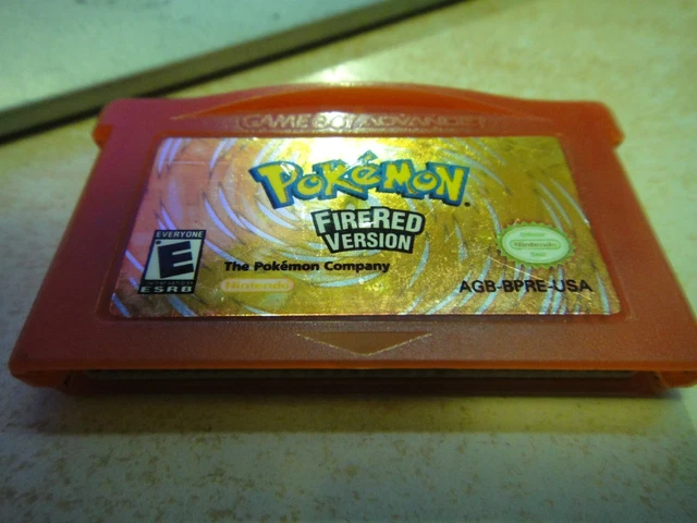 NINTENDO GAMEBOY ADVANCE GBA fire red version AGB-BPRE-USA english EUR ...