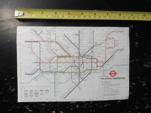 1978 NO. 1 London Transport Underground Map Diagram Pocket Tube Paul ...