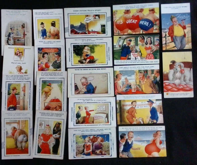 VINTAGE 'BAMFORTH' POSTCARDS - Saucy Seaside Comic - Collection of 20 ...