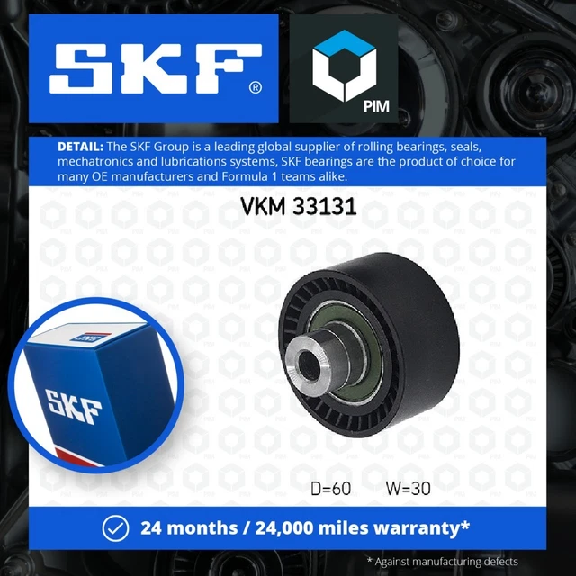 AUX BELT IDLER Pulley fits PEUGEOT Guide Deflection SKF 1611422880 ...