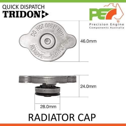 TRIDON RADIATOR CAP To Suit Toyota Landcruiser (Diesel) HZJ80R 4.2L 1HZ ...